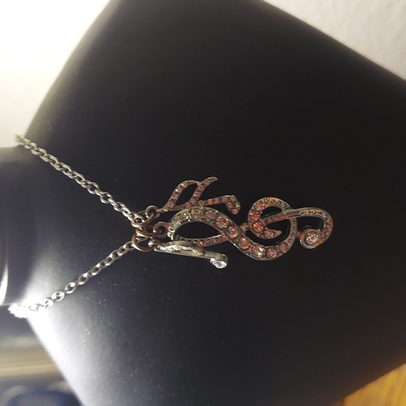 Vintage | Jewelry | Vintage Silver Treble Clef Music Notes Necklace ...